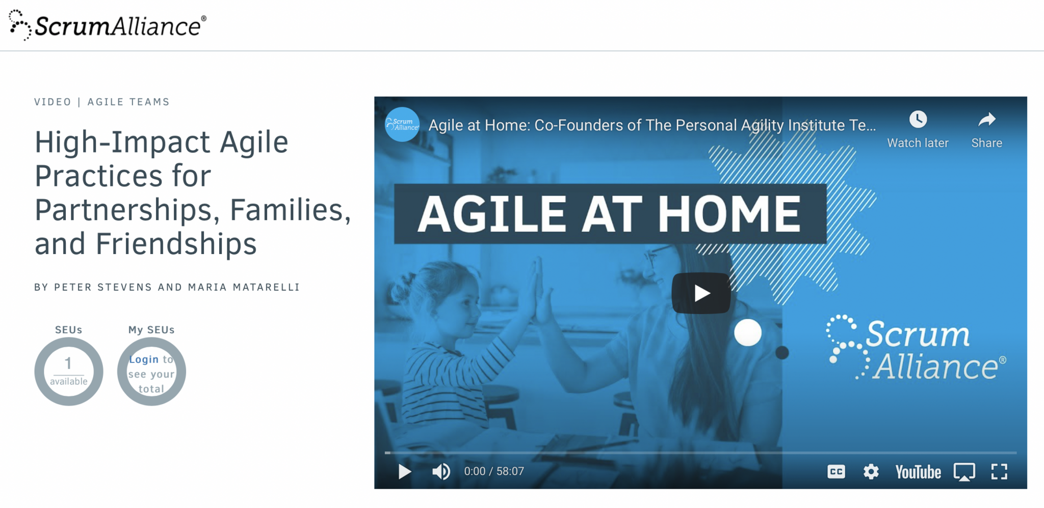 Scrum Alliance At-Home Agility Interview Series with Personal Agility ...